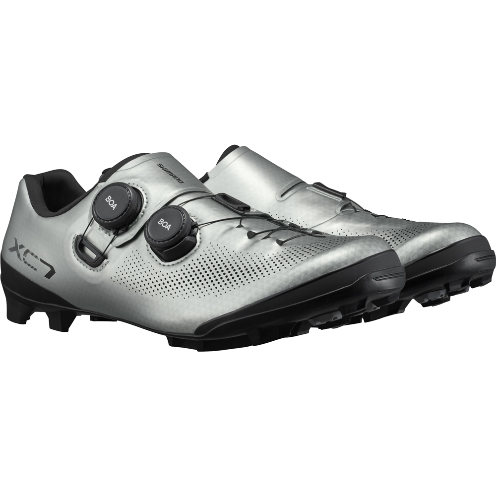 Shimano XC7 Clipless MTB Shoes - Silver (2026) | Westbrook Cycles