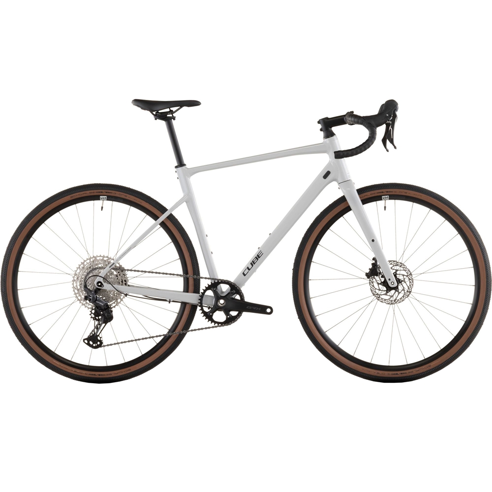 CUBE Nuroad EX Gravel Bike - Cotton/Grey (2026) | Westbrook Cycles