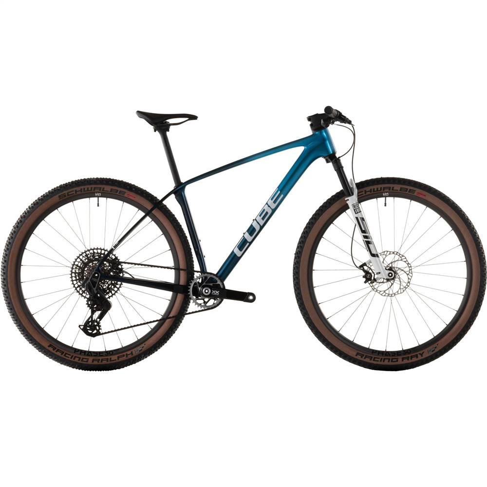 CUBE Phenix C:68X Race Hardtail Mountain Bike - Chrome Blue/Liquid Blue ...