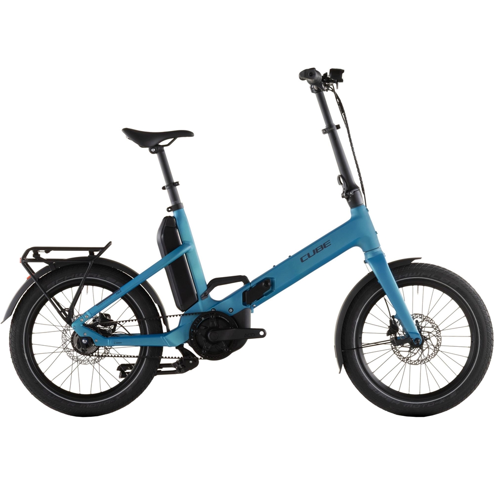 CUBE Fold Hybrid Comfort 545 Electric Urban Bike - Azure/Reflex (2026 ...