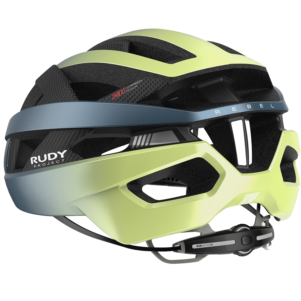 Rudy Project Rebel Road Helmet - Blue Avio/Apple Green Metal Matte ...