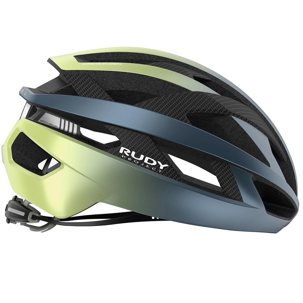 Rudy Project Rebel Road Helmet - Blue Avio/Apple Green Metal Matte ...